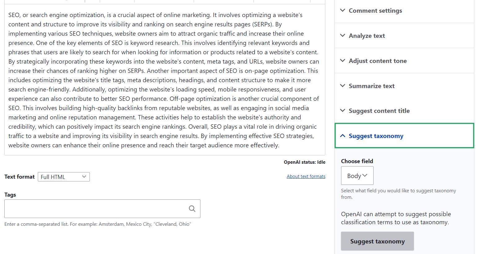How to use the OpenAI Module in Drupal 10: a step-by-step guide